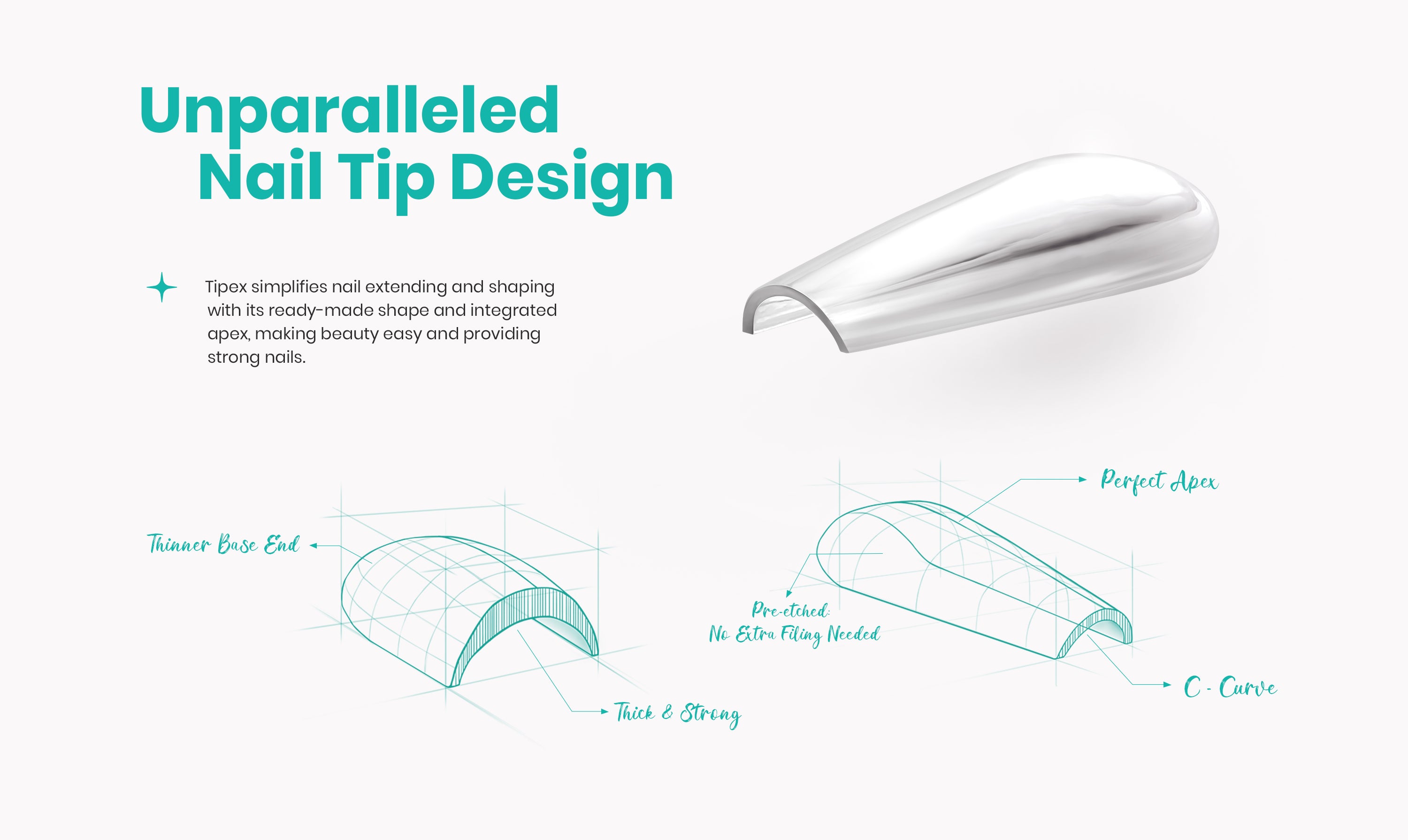 Pre-Etched & Pre-Sculpted Apex Nail Tips – Beetles UK