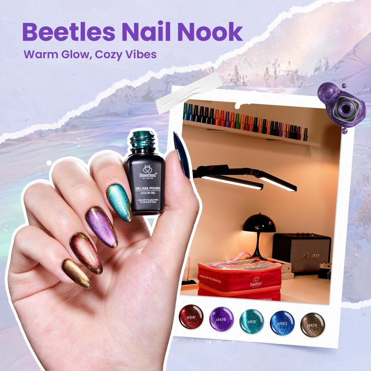Beetles Gel Nail Polish Set, 119 PCS 100 Colors Gel Polish Set Base ...