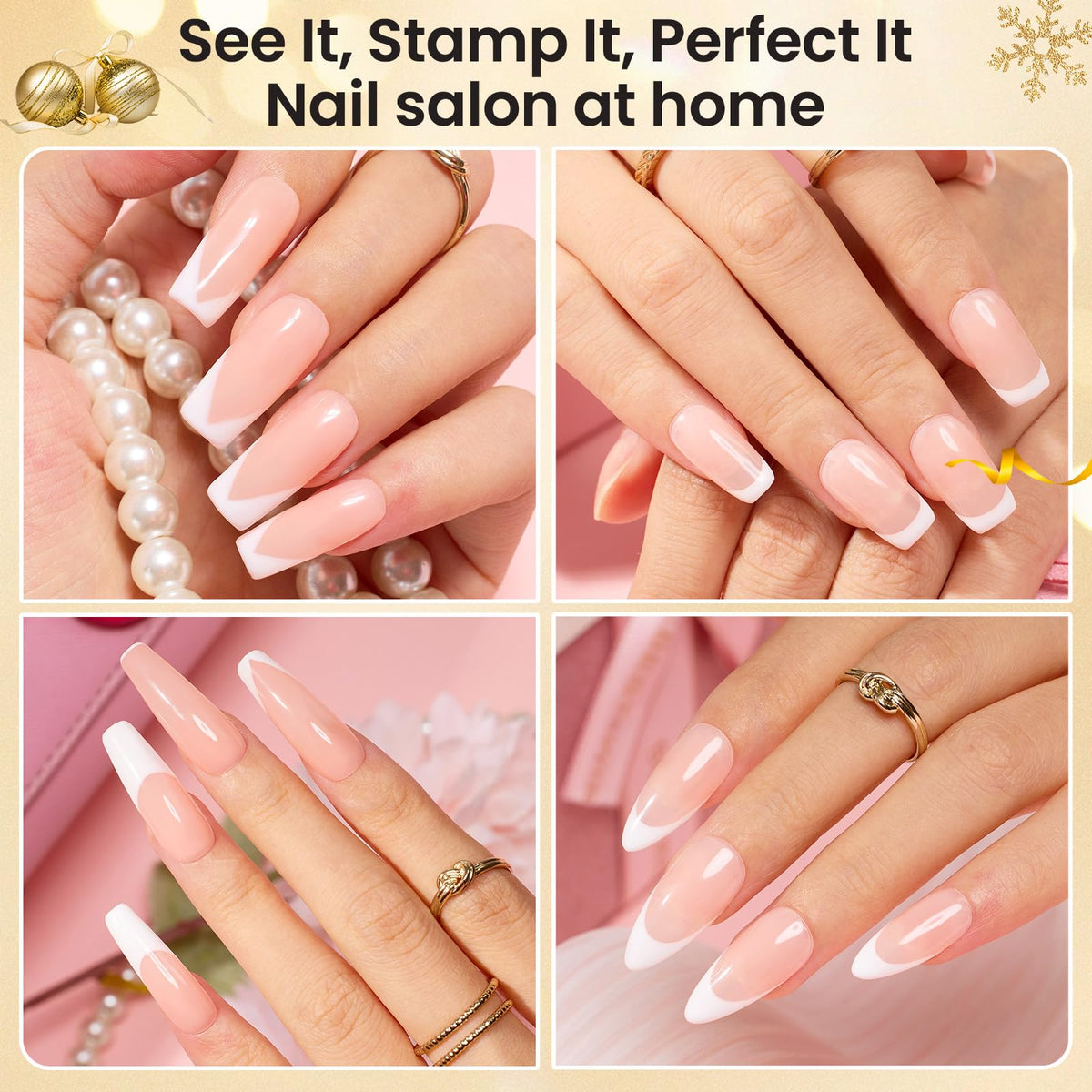 Beetles Nail Stamp 3Pcs Silicone French Tip Nail Stamp Kit – Beetles UK