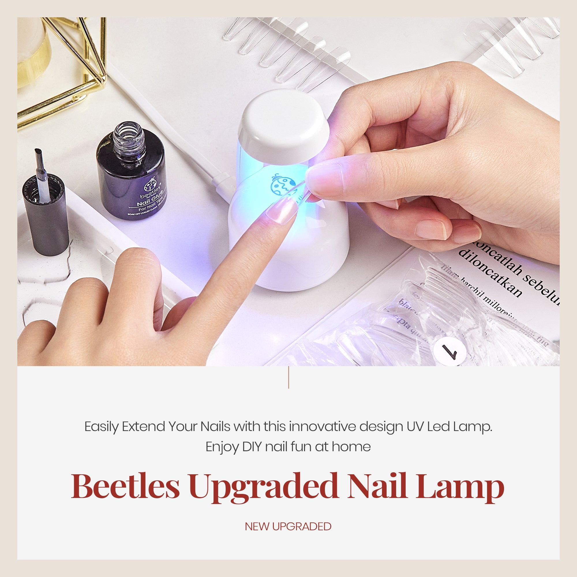 Portable Egg shaped UV Nail Art Lamp Smart Sensor LED Light Gel Nails Beetles UK